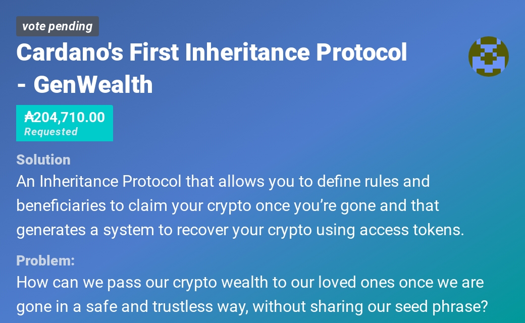 Cardano S First Inheritance Protocol Genwealth Lido Nation English