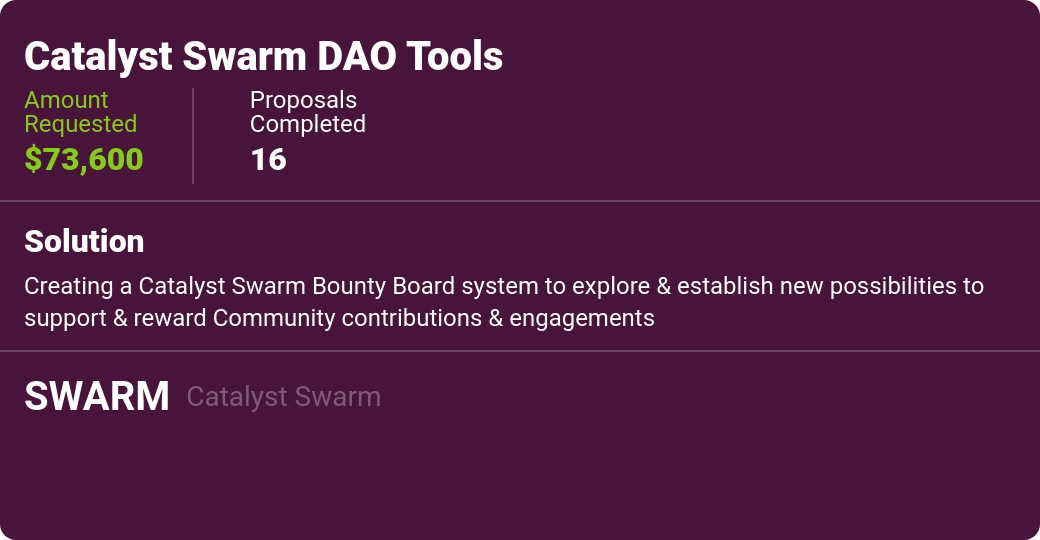 Catalyst Swarm DAO Tools | Lido Nation English