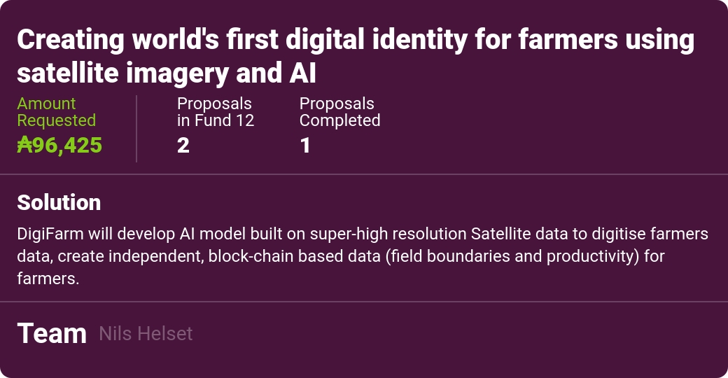Creating world's first digital identity for farmers using satellite ...