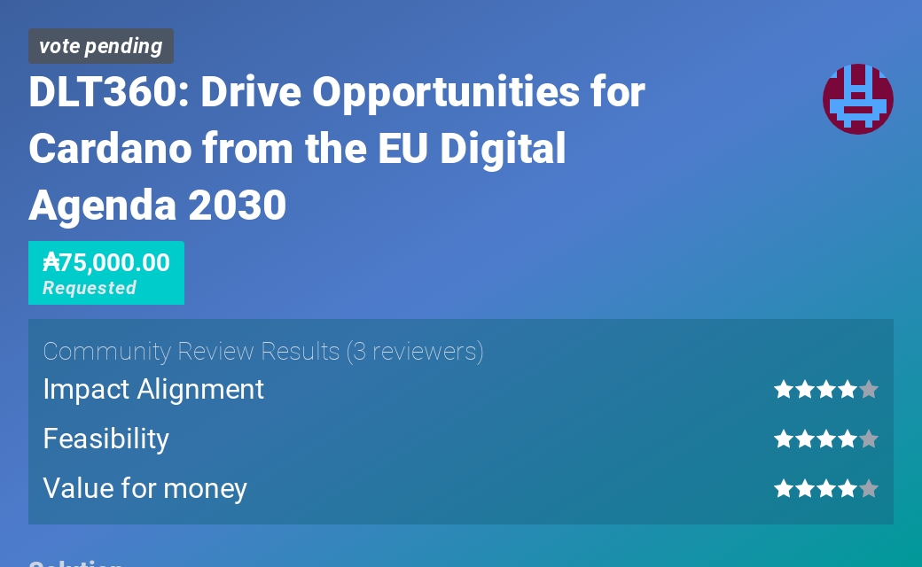 DLT360: Drive Opportunities for Cardano from the EU Digital Agenda 2030 | Lido Nation English