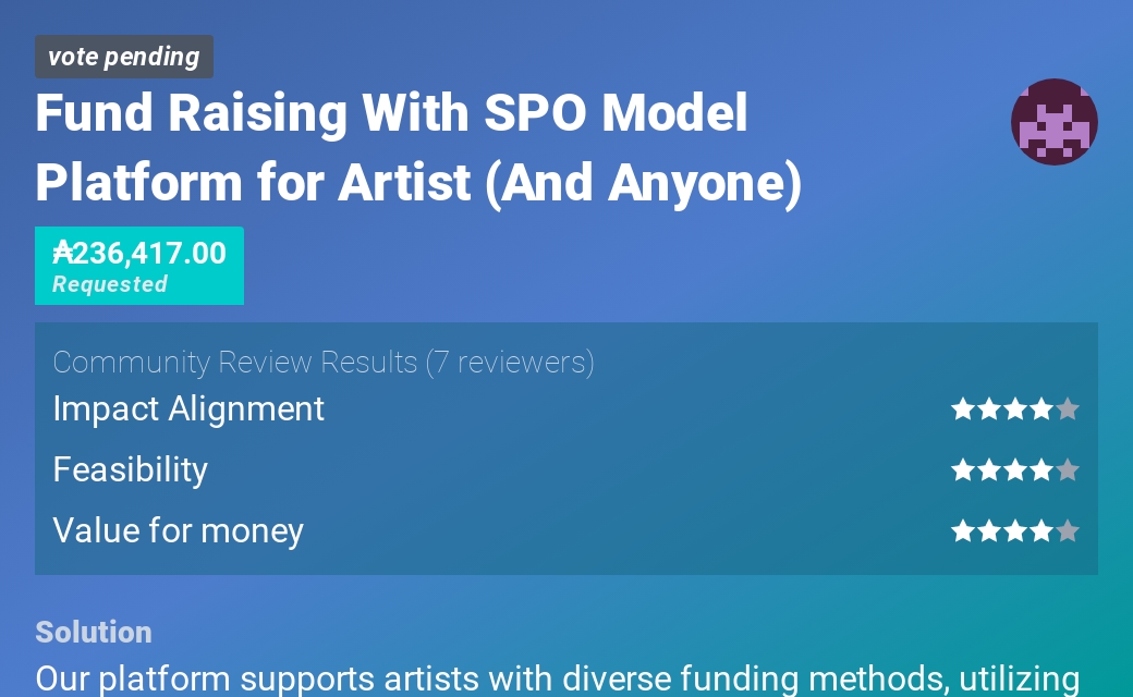 Fund Raising With SPO Model Platform for Artist (And Anyone) | Lido ...