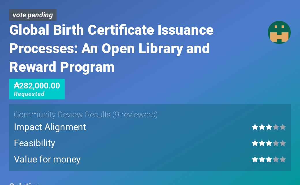 Global Birth Certificate Issuance Processes: An Open Library and Reward ...