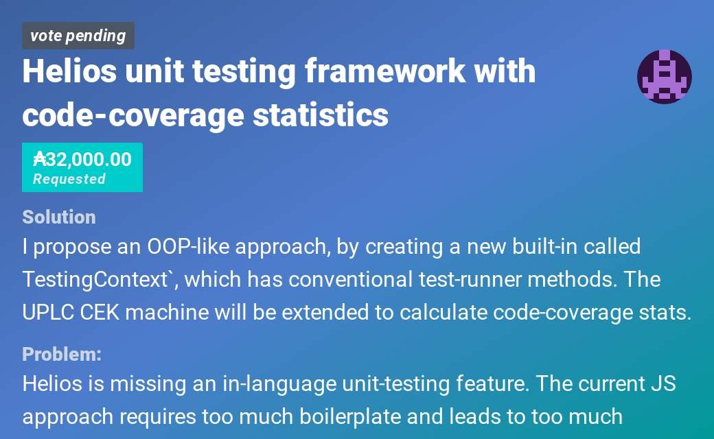 Helios unit testing framework with code-coverage statistics | Lido ... Helios unit testing framework with code-coverage statistics | Lido ...