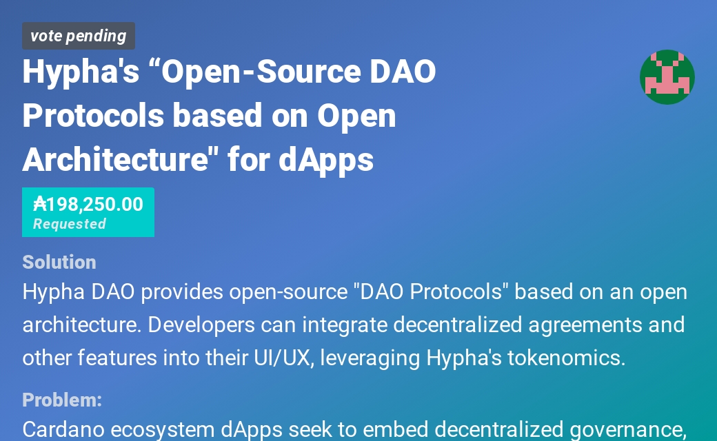 Hypha's “Open-Source DAO Protocols based on Open Architecture" for dApps | Lido Nation English