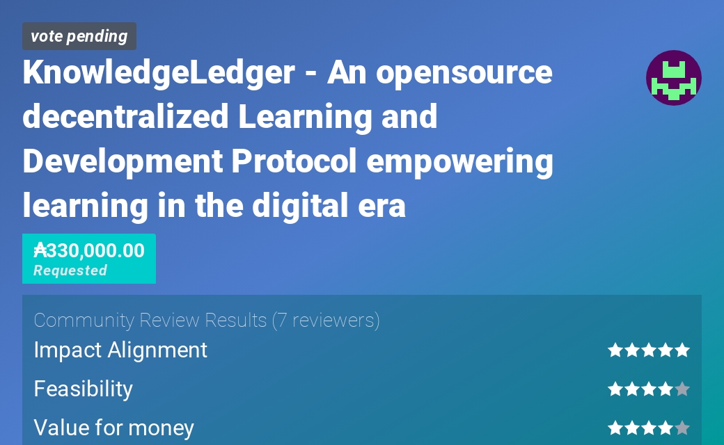 KnowledgeLedger - An opensource decentralized Learning and Development Protocol empowering ...