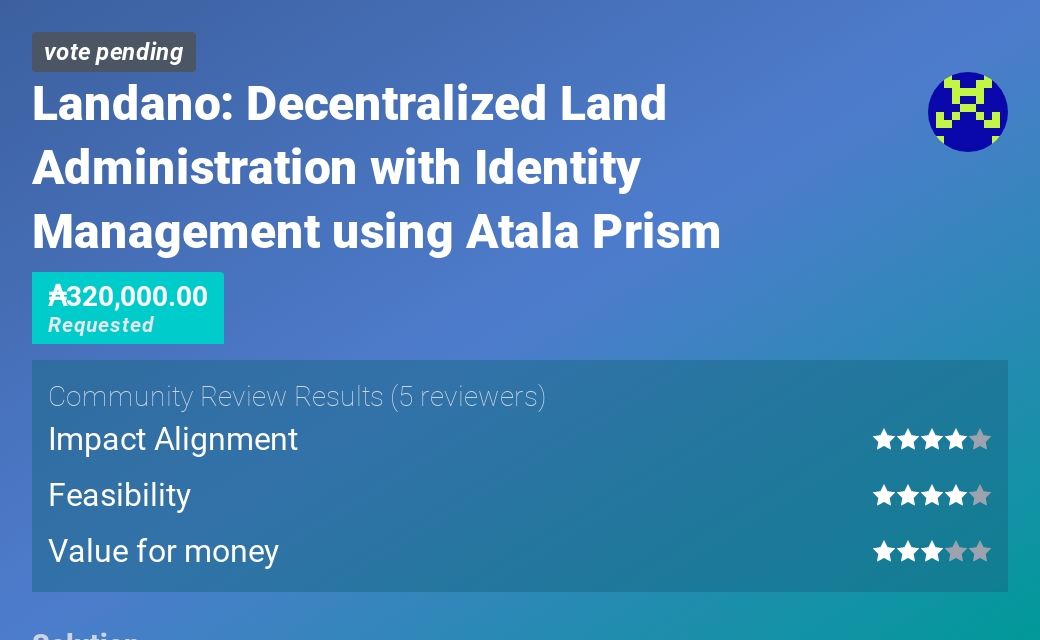 Landano: Decentralized Land Administration with Identity Management ...
