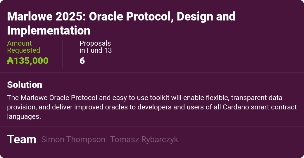 Marlowe 2025: Oracle Protocol, Design and Implementation | Lido Nation ... Marlowe 2025: Oracle Protocol, Design and Implementation | Lido Nation ...