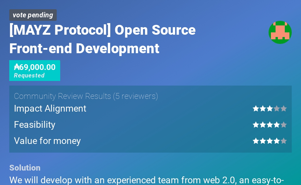 [MAYZ Protocol] Open Source Front-end Development | Lido Nation English