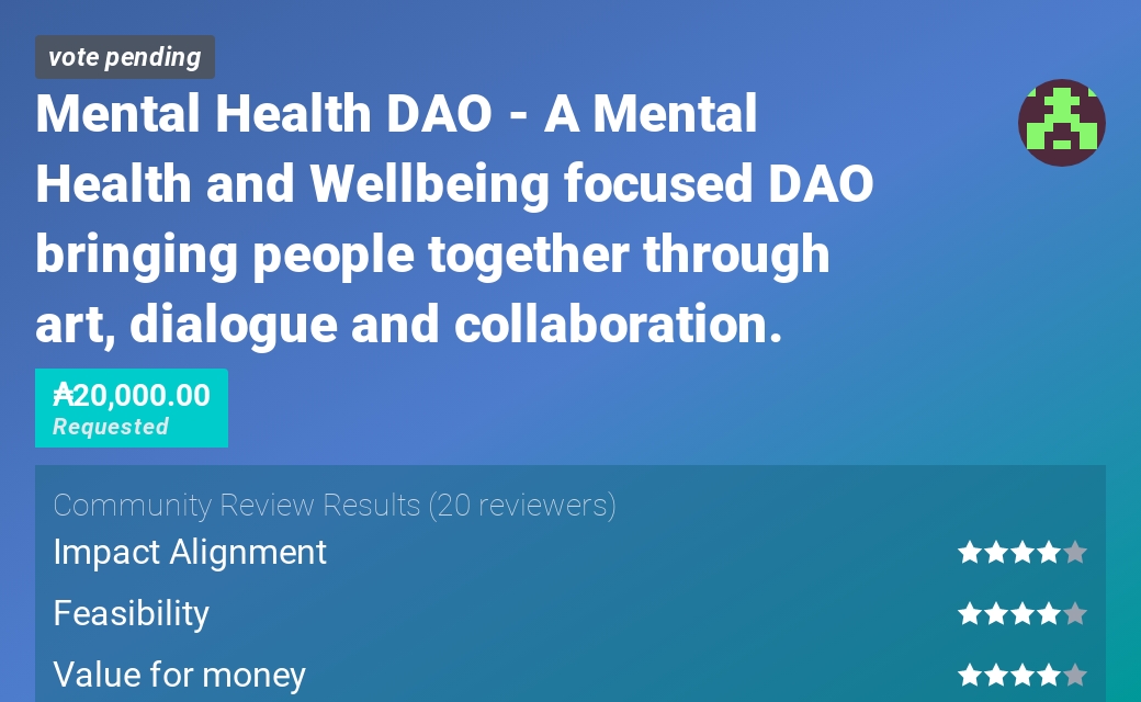 Mental Health DAO - A Mental Health and Wellbeing focused DAO bringing people together through ...