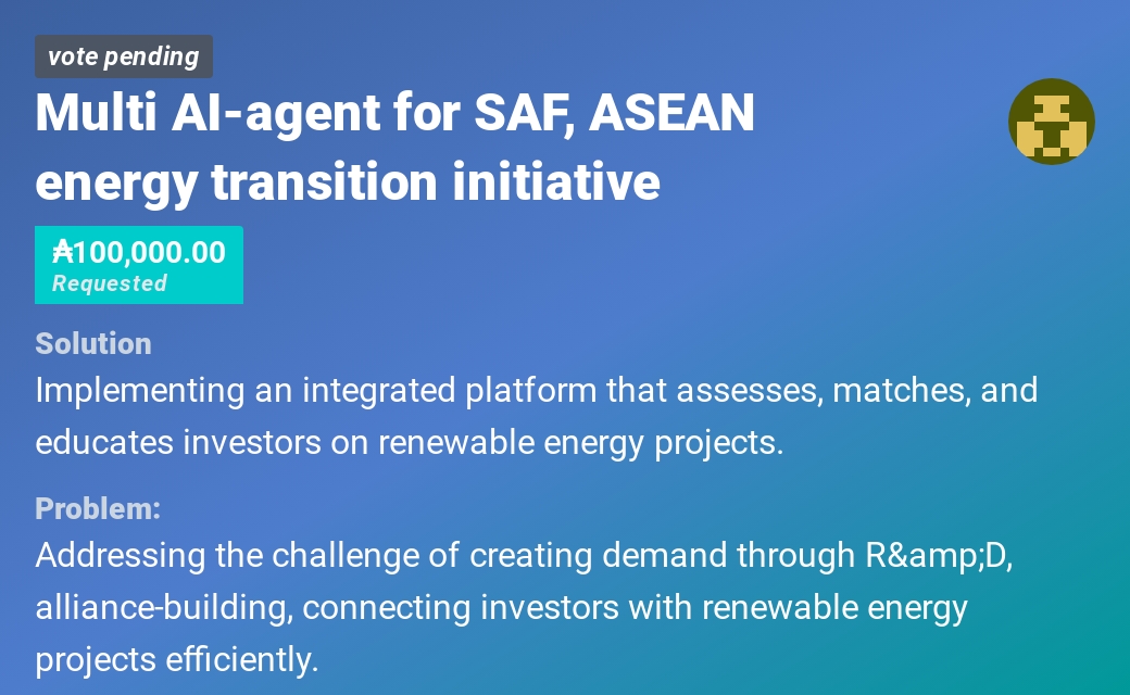 Multi AI-agent for SAF, ASEAN energy transition initiative | Lido ...