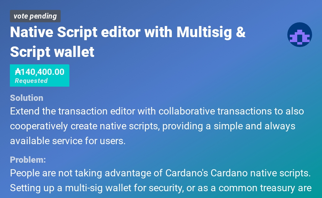 Native Script editor with Multisig & Script wallet | Lido Nation English