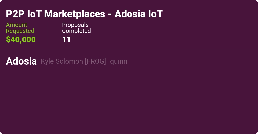 P2P IoT Marketplaces - Adosia IoT | Lido Nation English