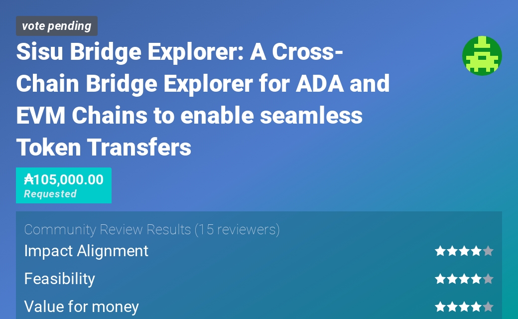 Sisu Bridge Explorer: A Cross-Chain Bridge Explorer for ADA and EVM Chains to enable seamless ...