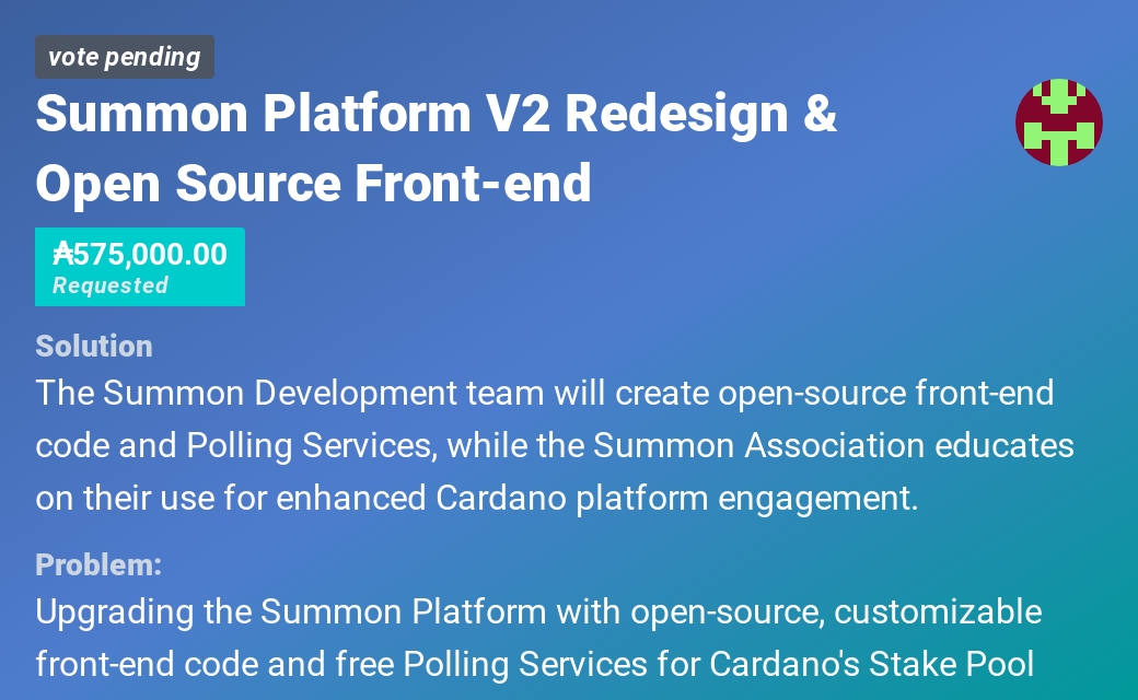 Summon Platform V2 Redesign & Open Source Front-end | Lido Nation English