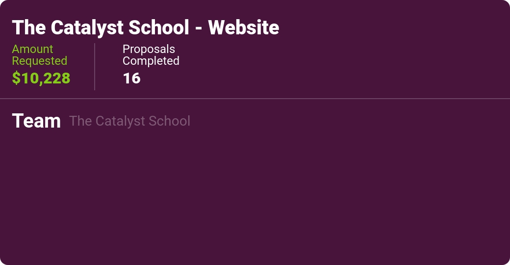 The Catalyst School - Website | Lido Nation English